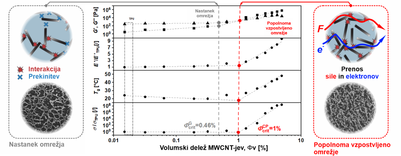 Povezava strukture in lastnosti vzpostavljenega omrežja ogljikovih ...